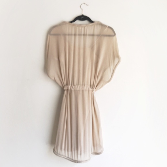 Diane Von Furstenberg | Dresses | Hp Dvf Cream Silk Sol Beaded Dress ...